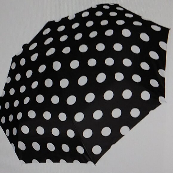 bebe | Accessories | Bebe Black Polka Dot Ruffled Edging Umbrella | Poshmark